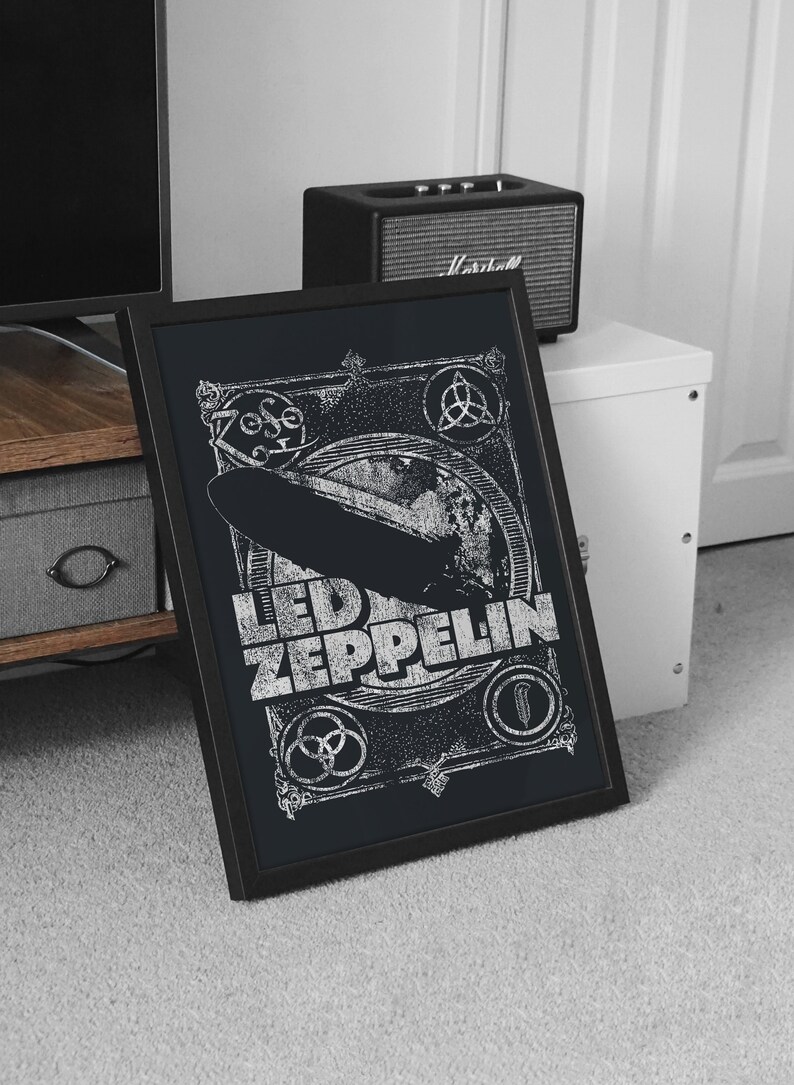 Led Zeppelin Poster, Led Zeppelin Print, Led Zeppelin Gift Poster, Led ...