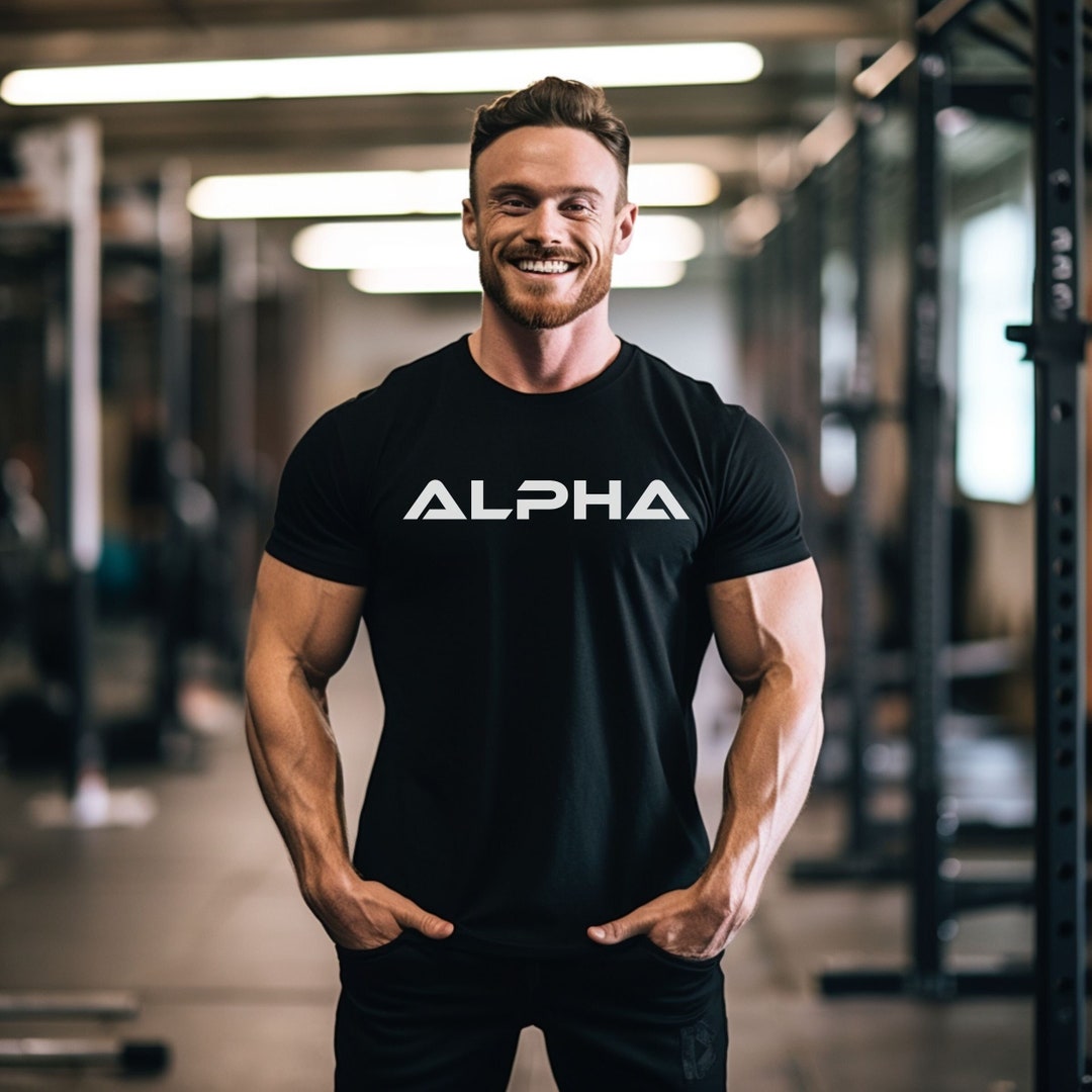 Alpha T-shirt, Alpha Male Shirt, Fitness Workout Shirt, Weight Lifting ...