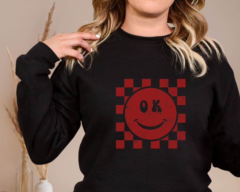 Oklahoma Smiley Checkered PNG Digital File - Etsy