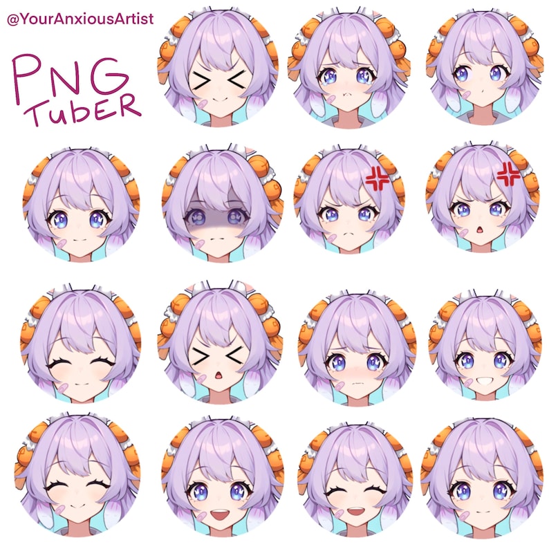 Premade PNG Tuber Pngtuber Vtuber Expressions Gif Pngtuber Streaming ...
