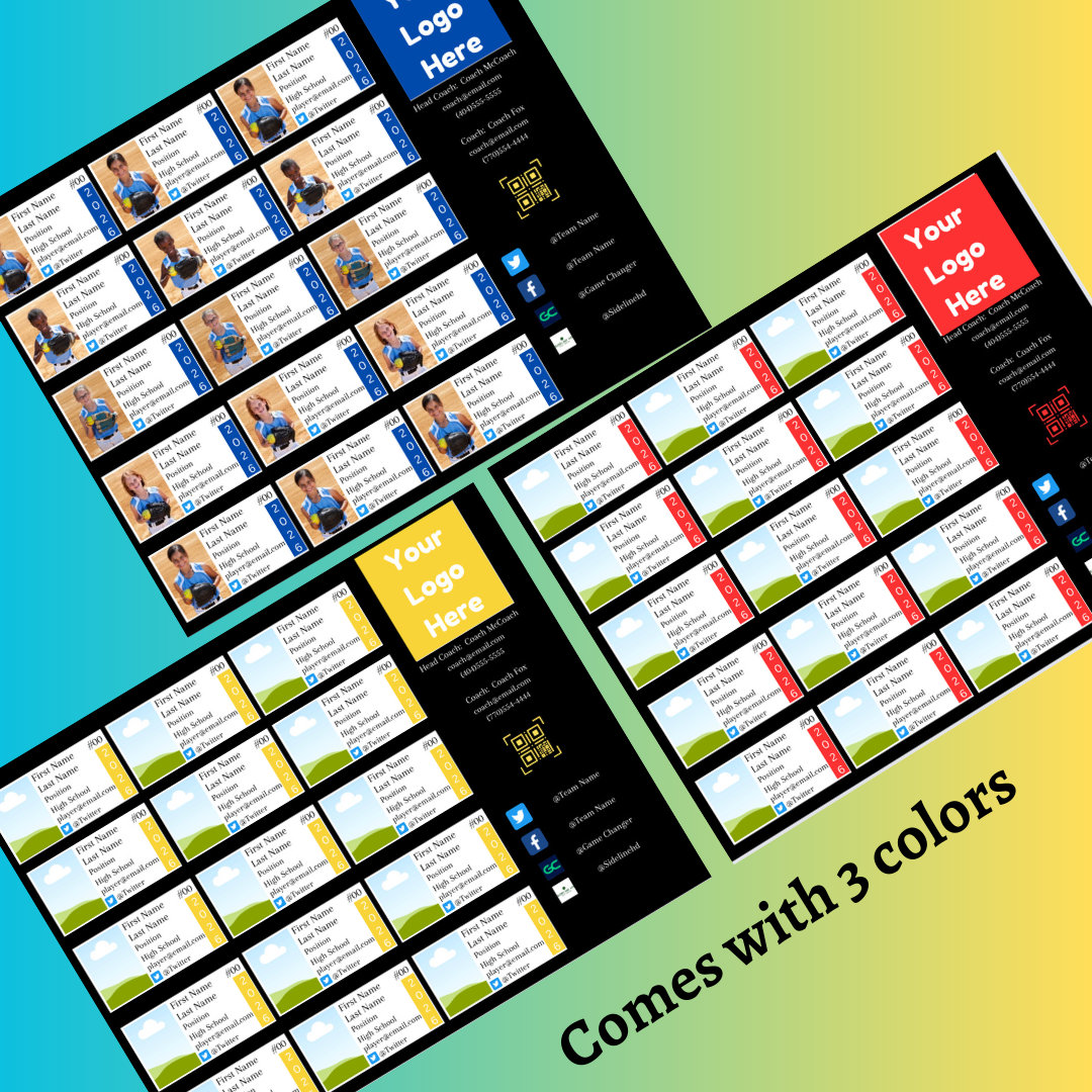 Travel Ball Roster Flyer Template for Showcase. Editable in Canva - Etsy