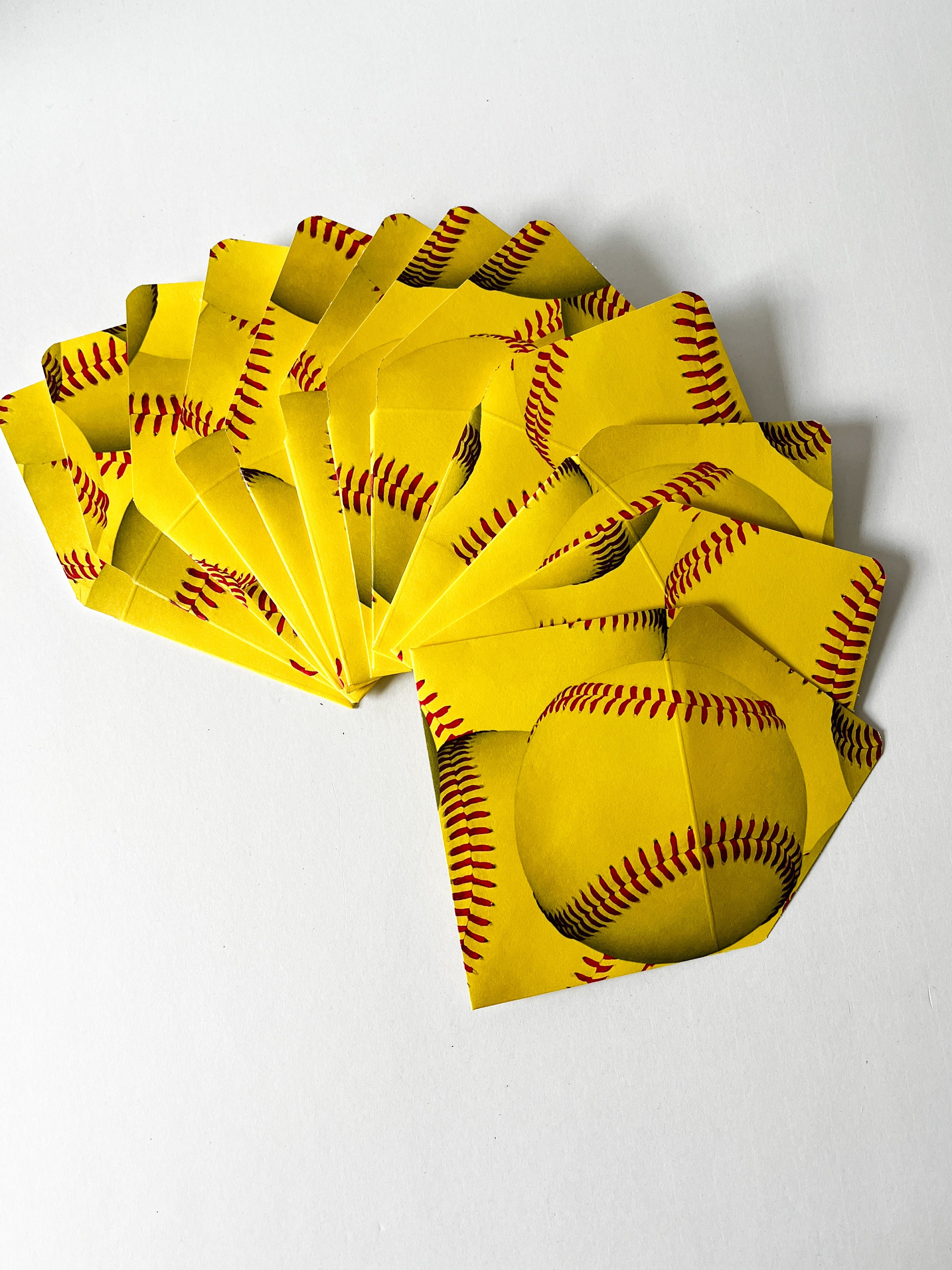 Set of 12 Mini Softball Envelopes - Etsy