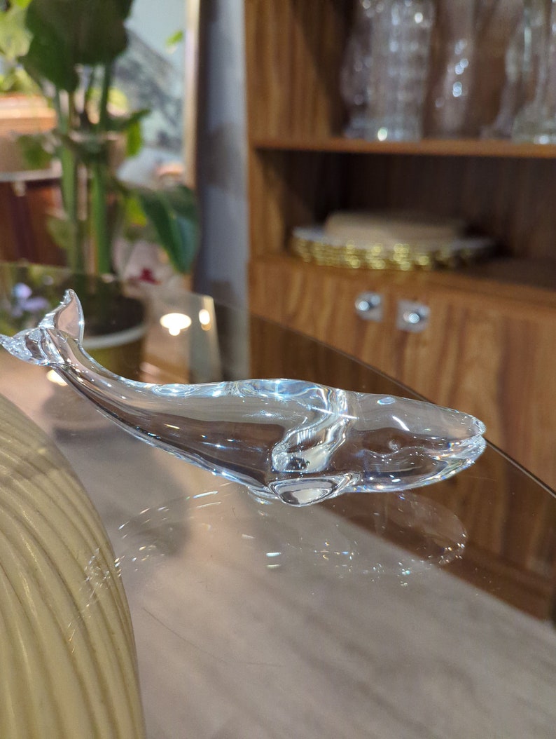 BACCARAT Vintage Crystal Whale Figurine - Etsy