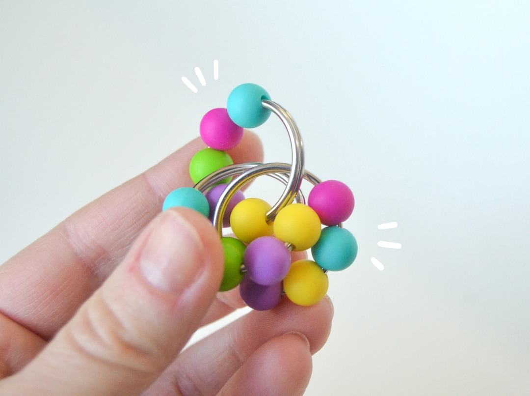 Custom Silicone Bead Fidget Rings - Sensory Anxiety Toy - Autism & ADHD ...