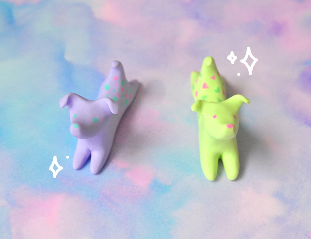 Cute Splooted Pup Desk Buddy Dog Decoration Tiny Cute Dog Cute Decor ...
