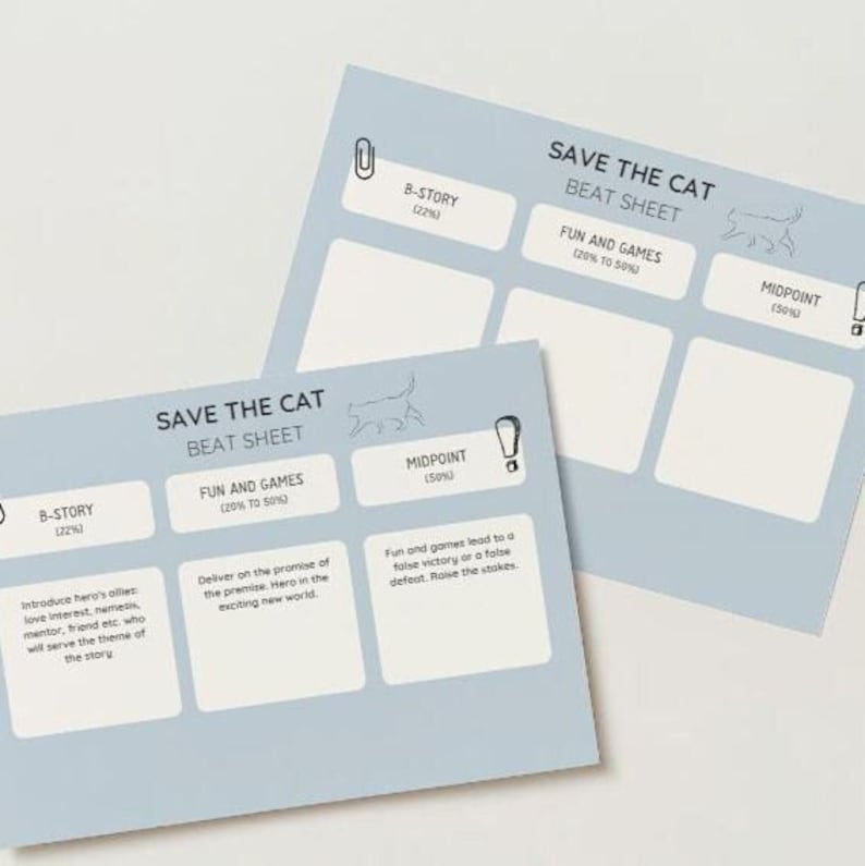 Save the Cat Plot Outline Template - Etsy
