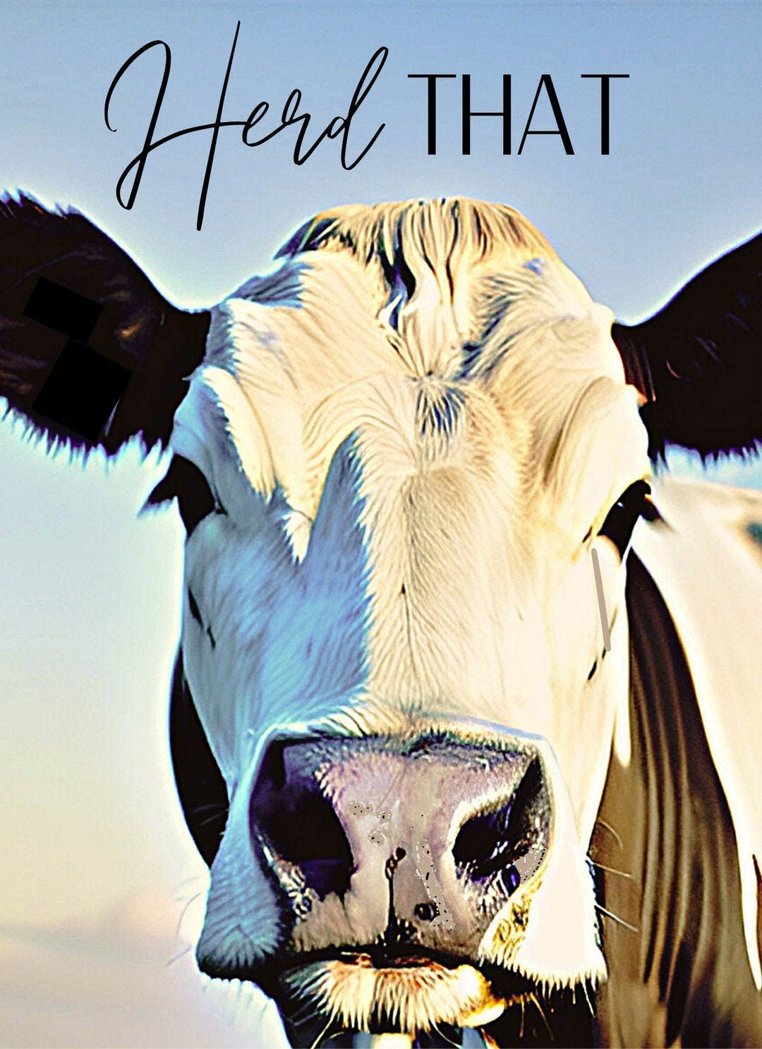 Herd That Cow Sign Home Decor Image Printable Graphic - Etsy