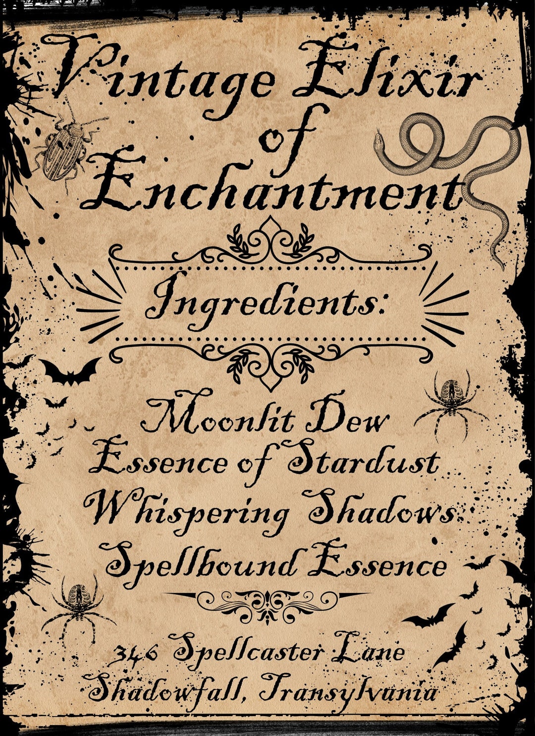 Vintage Witch Potion Advertisement Halloween Sign Printable Graphic - Etsy