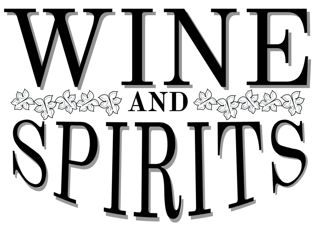 Wine & Spirits Sign Printable Graphic - Etsy