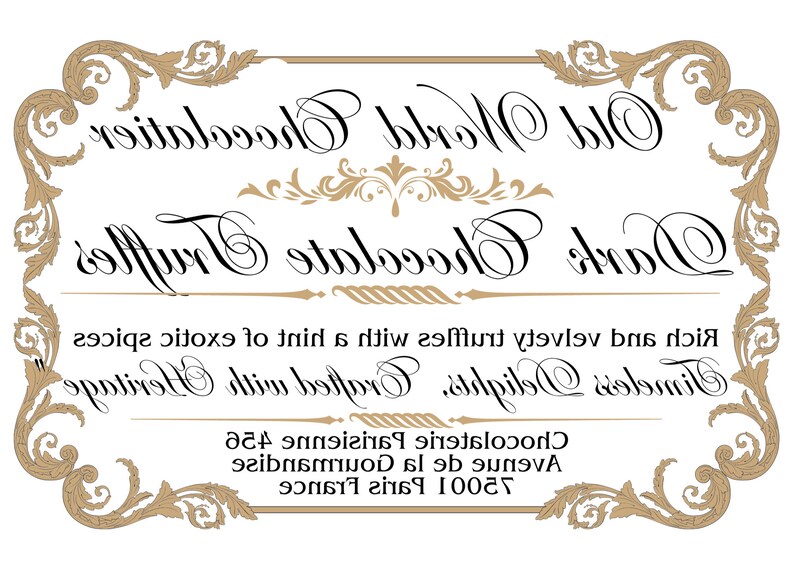 French Chocolate Shop Sign Image Printable Graphic - Etsy