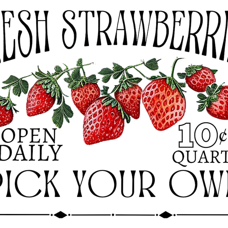 Strawberry Farm Sign - Etsy