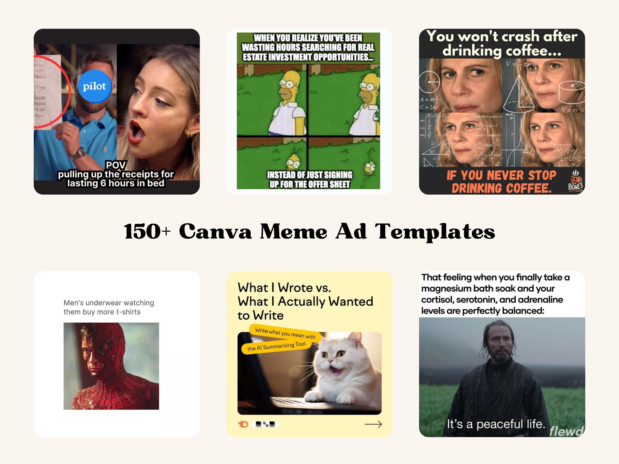 30+ Meme Ad - Canva Editable Meta Templates - Done for You, Copy and ...