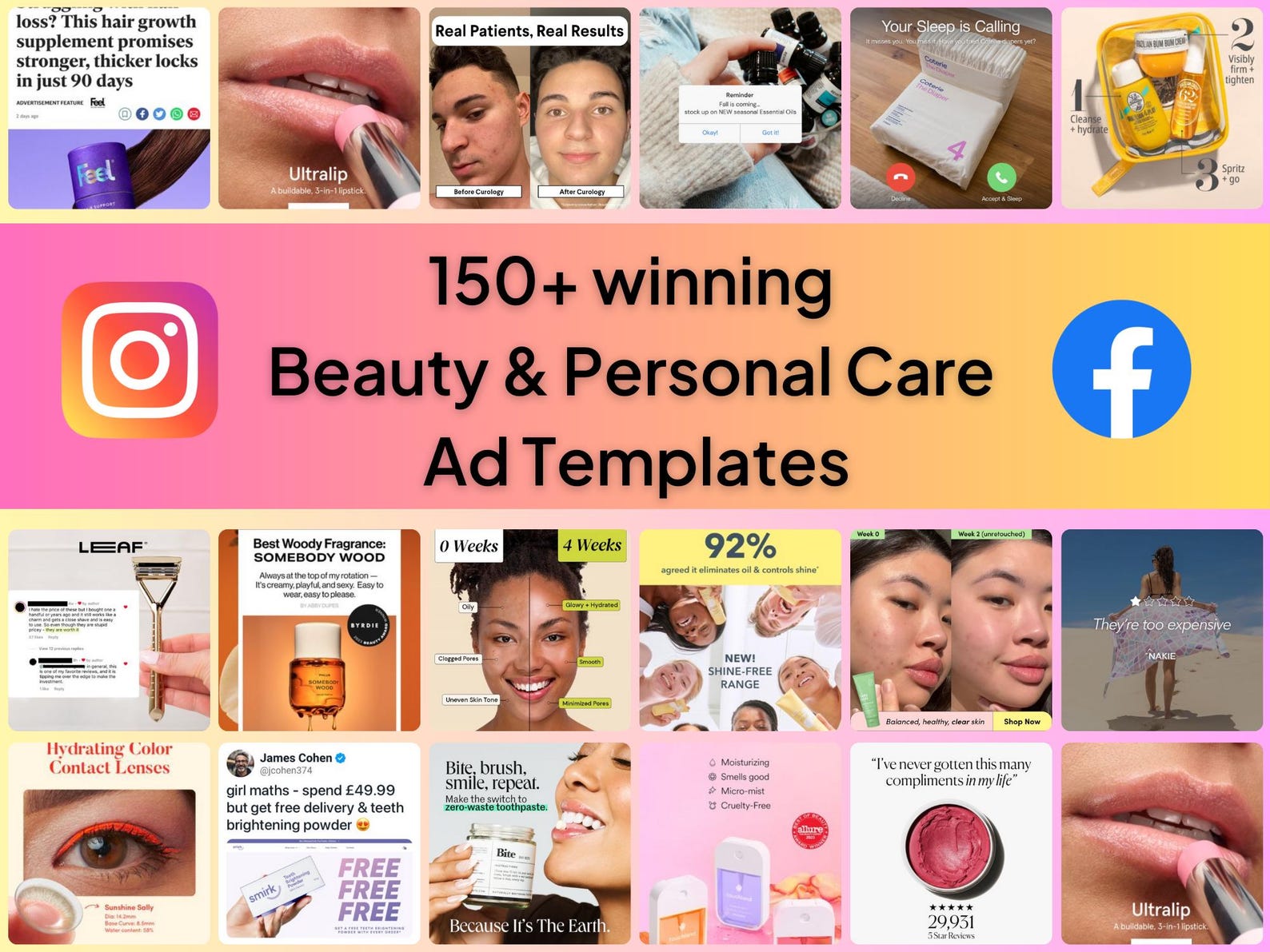 180+ Beauty and Personal Care Ad Templates | Meta and Instagram Ads ...