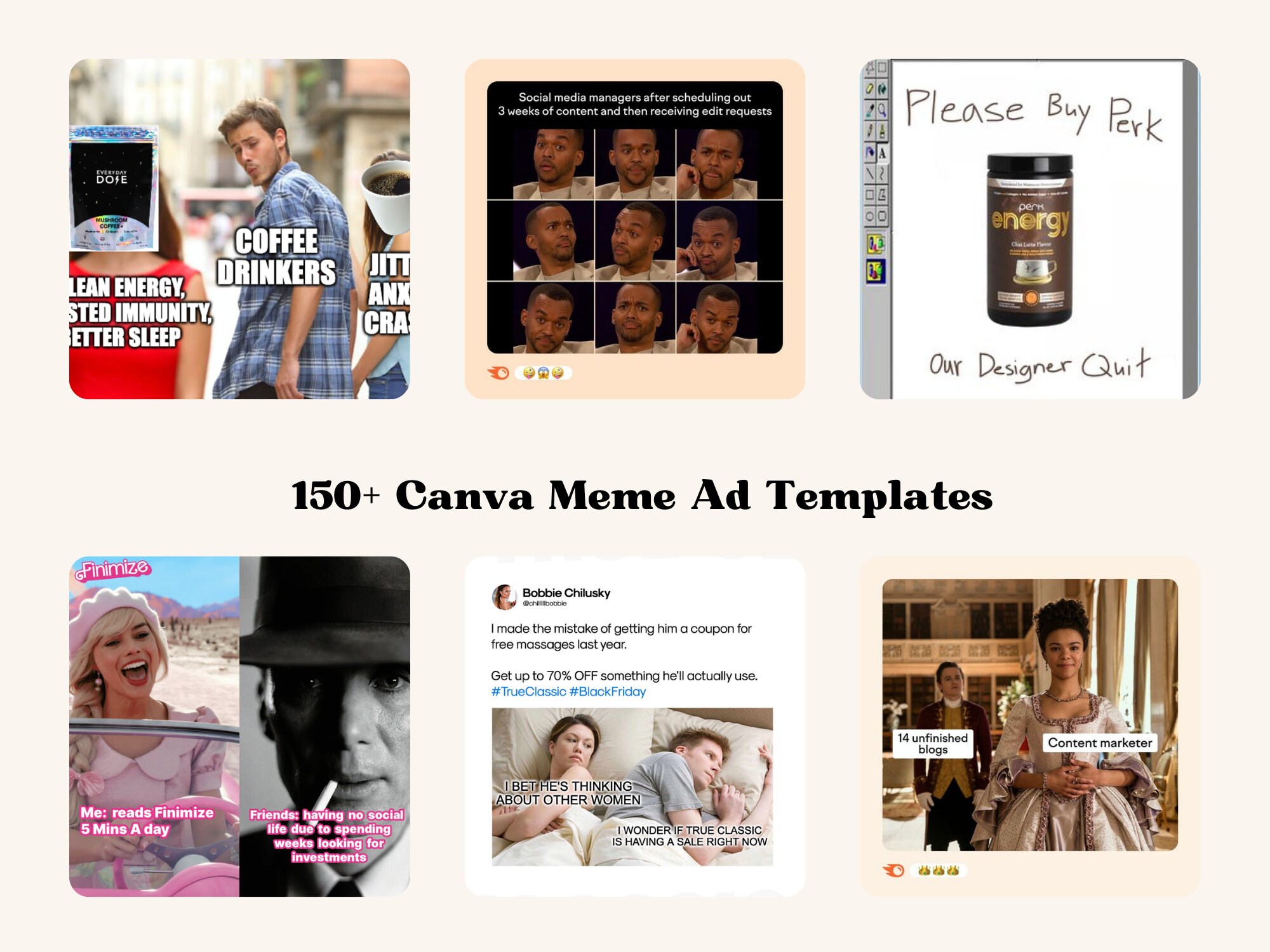 30+ Meme Ad - Canva Editable Meta Templates - Done for You, Copy and ...