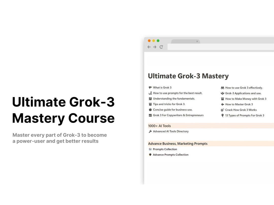 Grok-3 Mastery Guide - Etsy