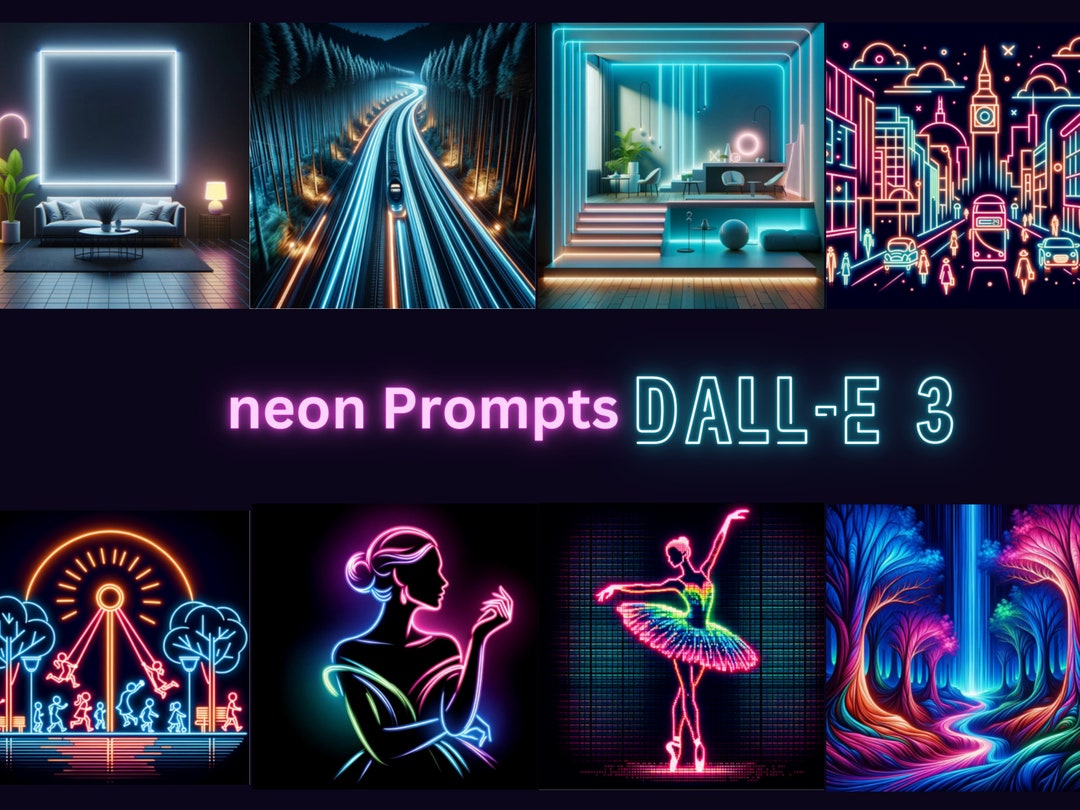 Neon Prompts Dalle 3 Guide With Examples 50 Prompts - Etsy