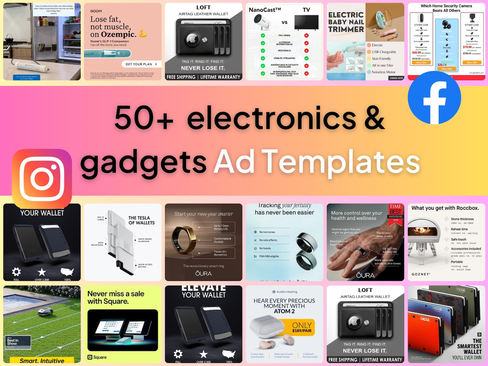 50+ Electronics and Gadgets - Static Ads Templates | Meta and Instagram ...
