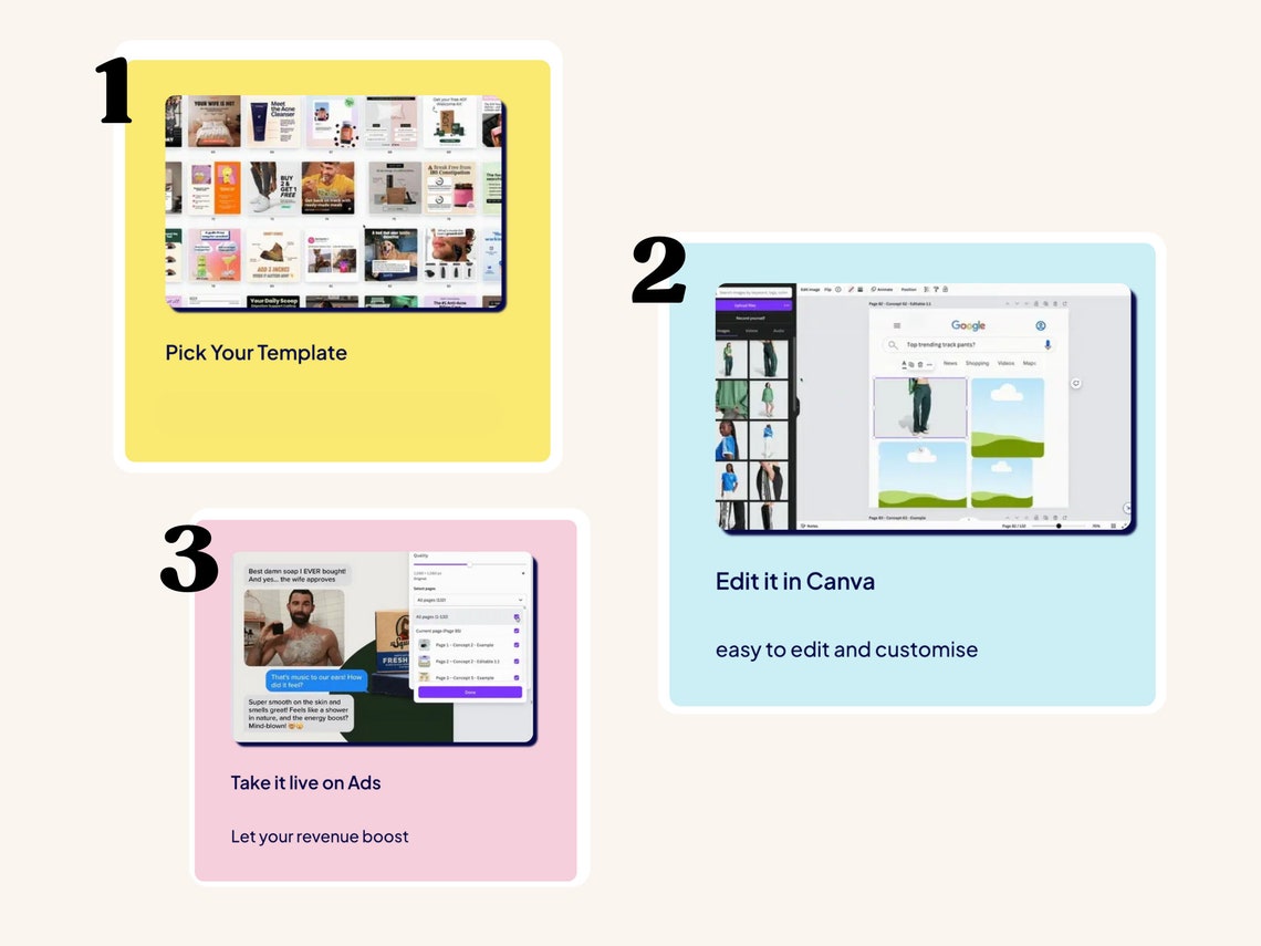 30+ Meme Ad - Canva Editable Meta Templates - Done for You, Copy and ...