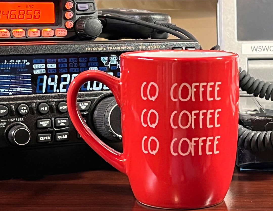 CQ COFFEE Ham Radio Mug – Engraved Ceramic Coffee Cup Gift for Amateur ...