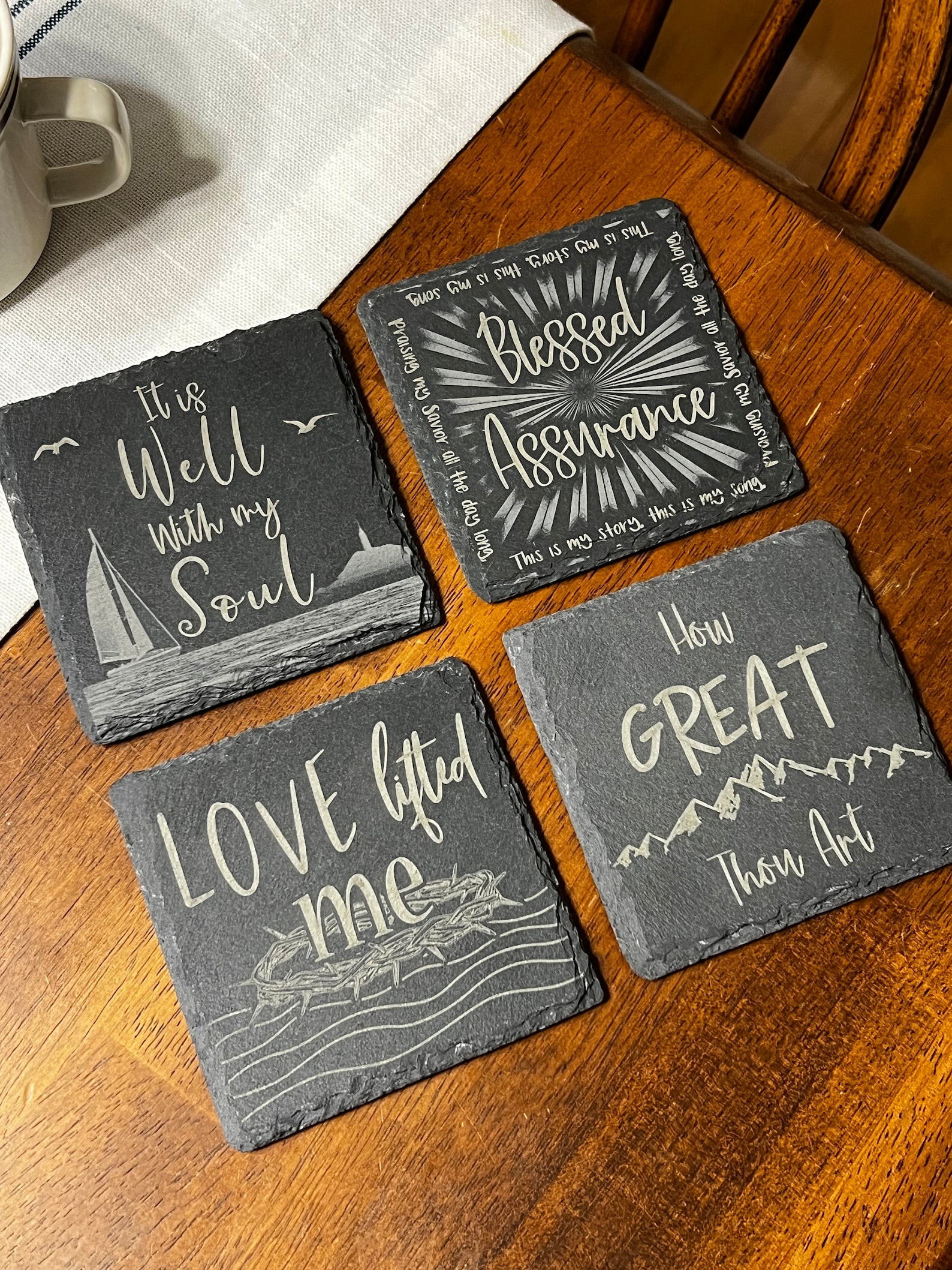 Hymns of Faith Coaster Collection - Set of 4 - Etsy