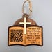 Bible Christmas Ornament With QR Code | Luke 2:11 Wood Cross Ornament ...