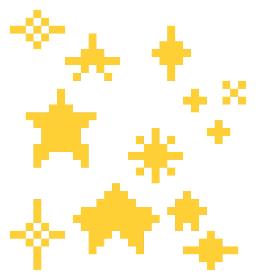 Little Stars Cross-stitch Pattern for Download Fiber Art Blue Print - Etsy