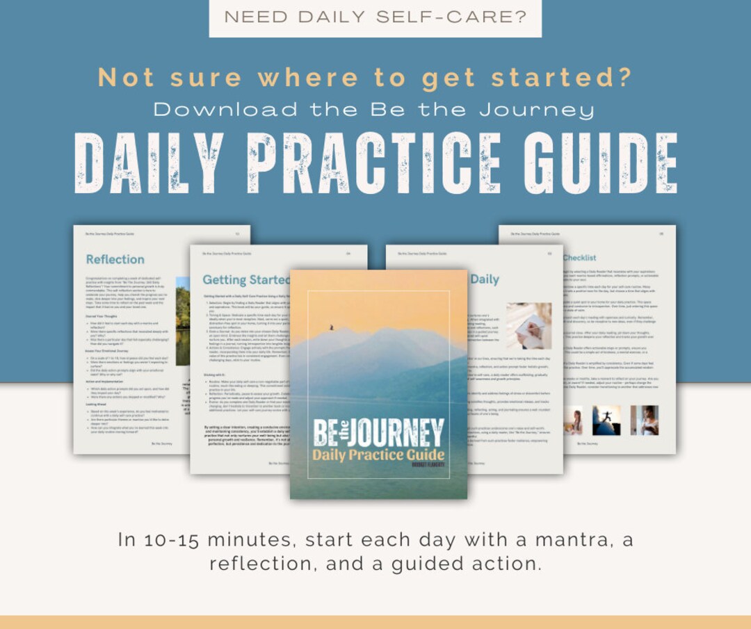 Daily Self-care Mantra, Reflection, Action Guide - Etsy