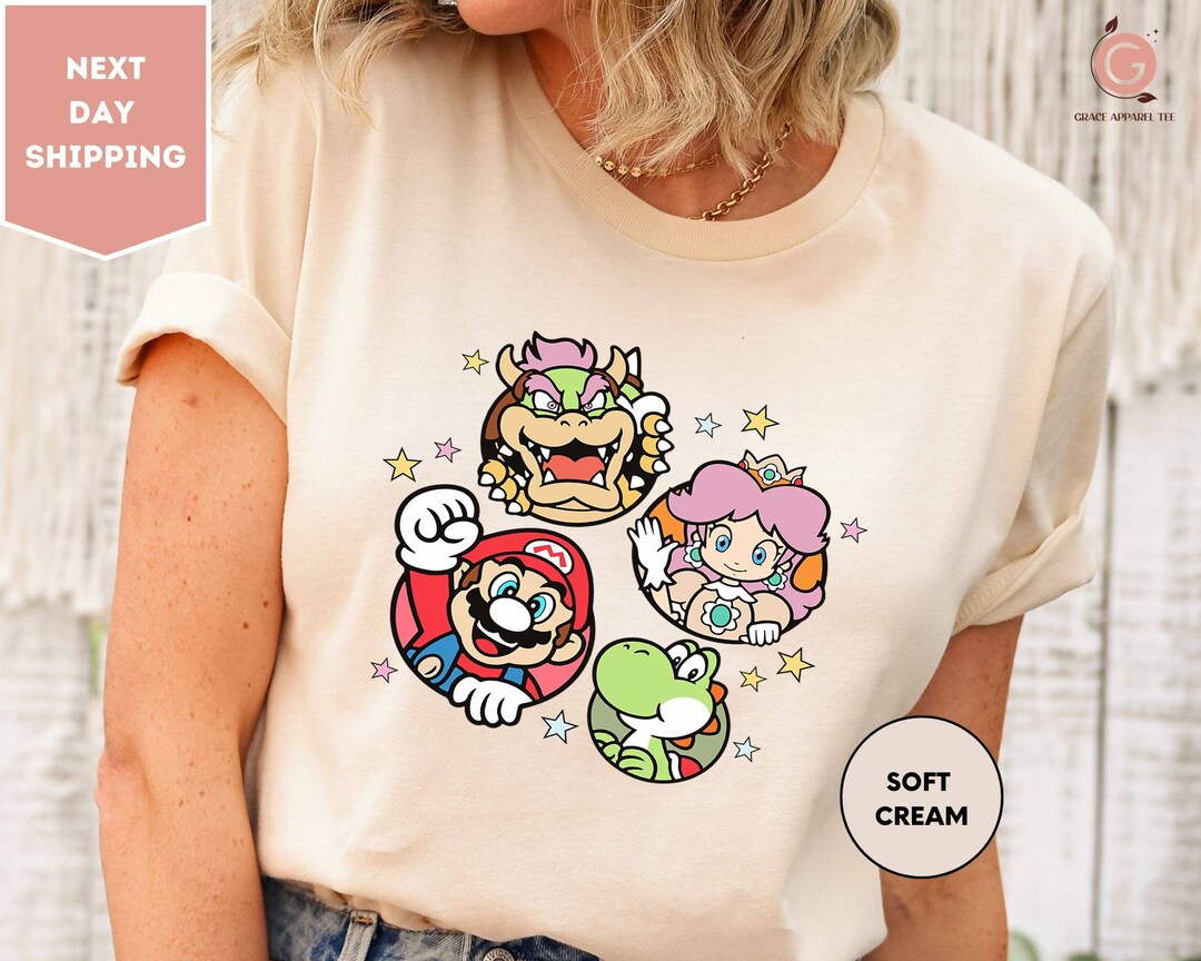 Nintendo Super Mario T-shirt, Princess Peach Shirt, Vintage Super Mario ...