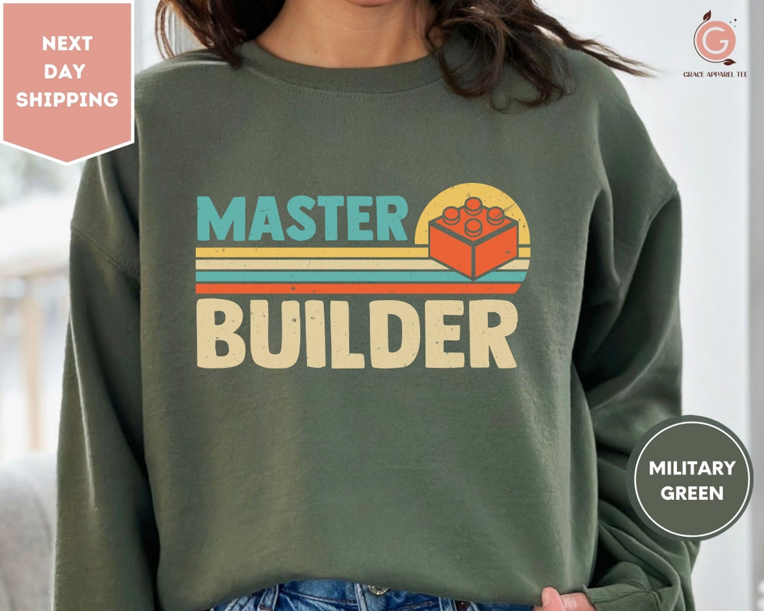 Master Builder Sweatshirt, Building Blocks, Birthday Gift for Kids ...
