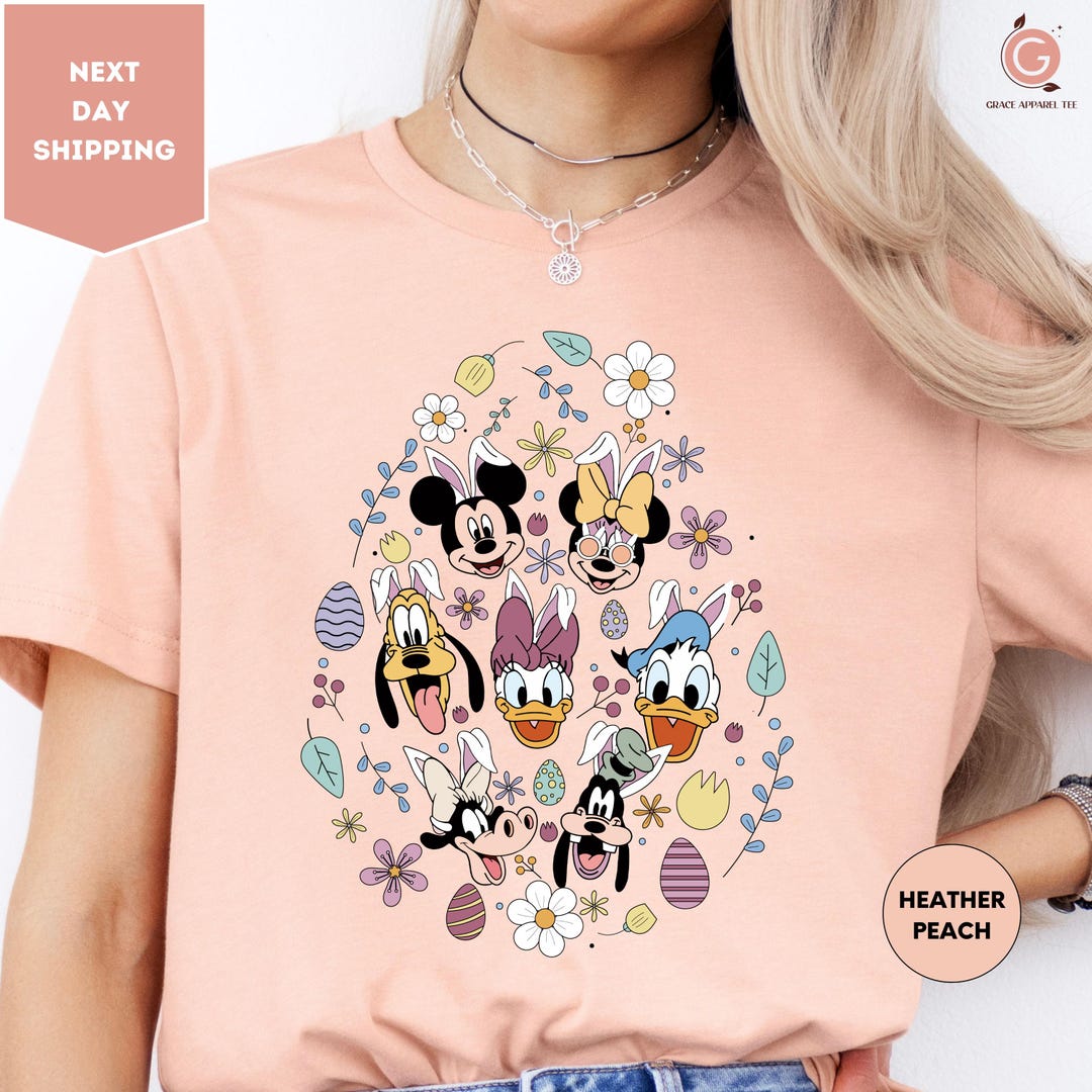 Easter Mickey and Friends Shirt, Disney Easter Bunny Tee, Mickey and ...