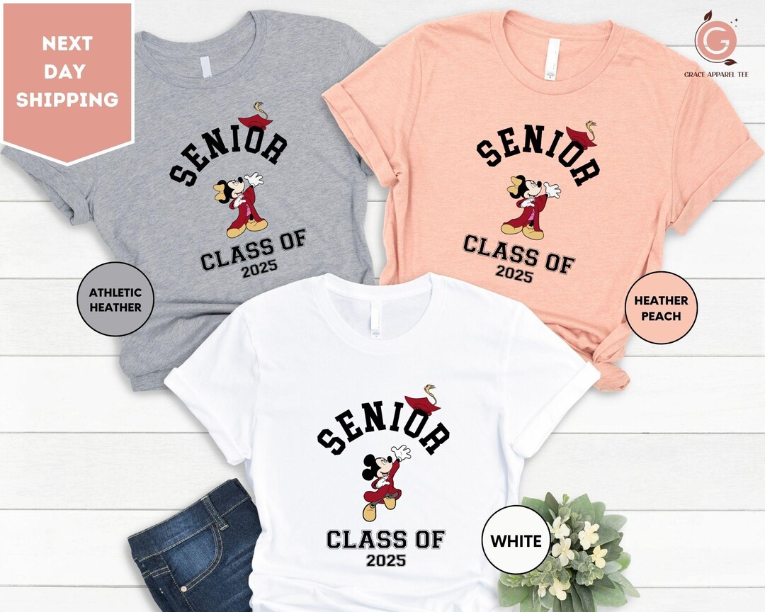 Disney Senior Shirt, Class of 2025 Mickey Minnie Shirt, Disney ...