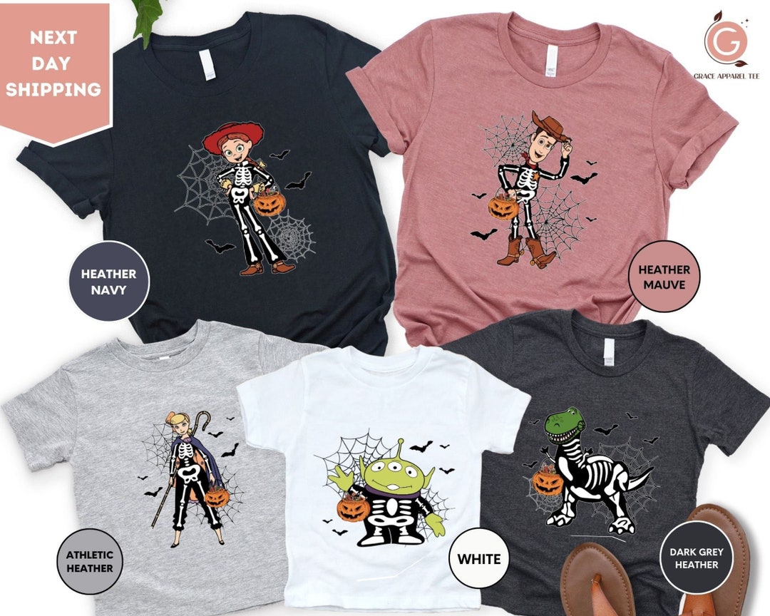 Disney Toy Story Skeleton Halloween Shirt, Toy Story Family Halloween ...