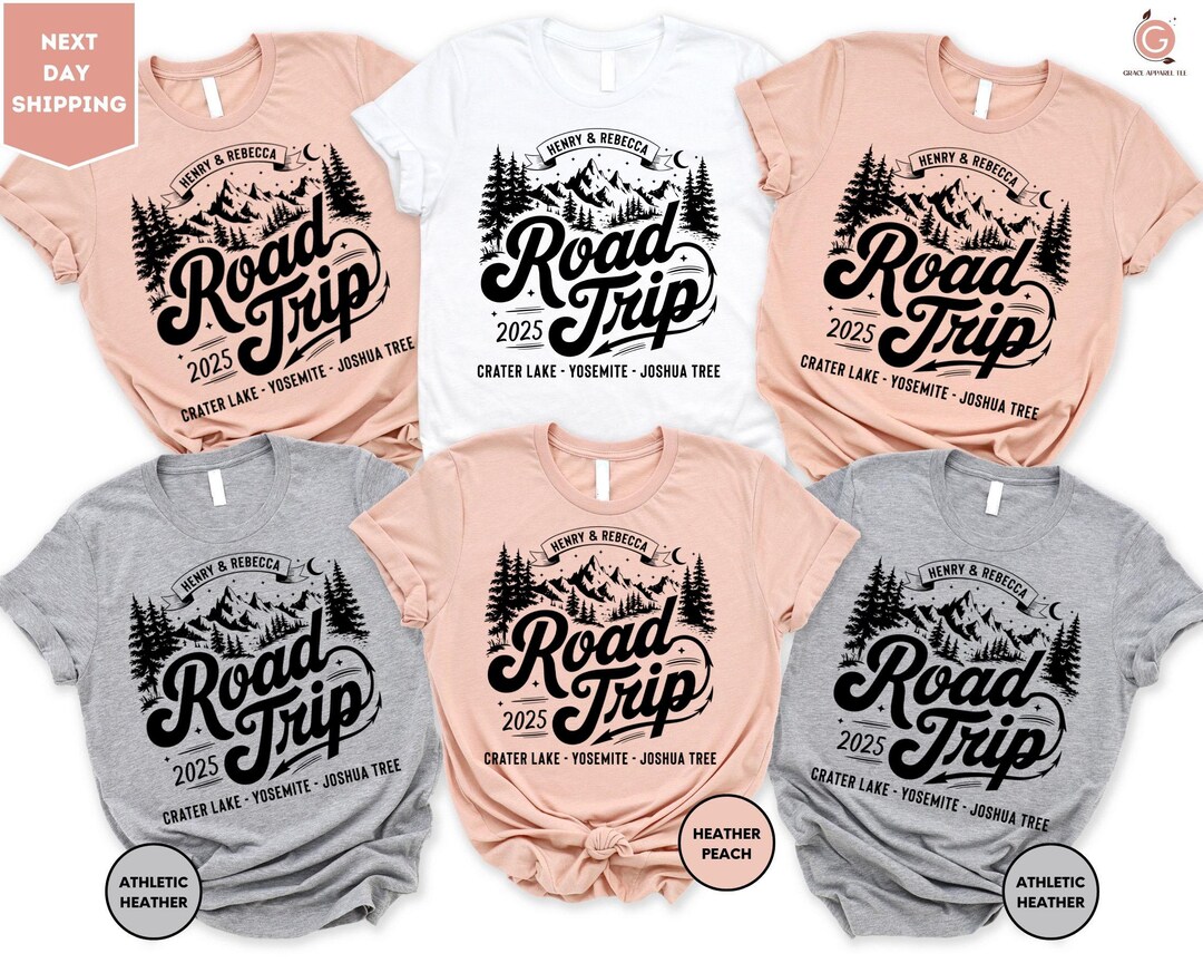 Custom Road Trip Shirt, Road Trip 2025 Shirt, Family Road Trip Shirt ...