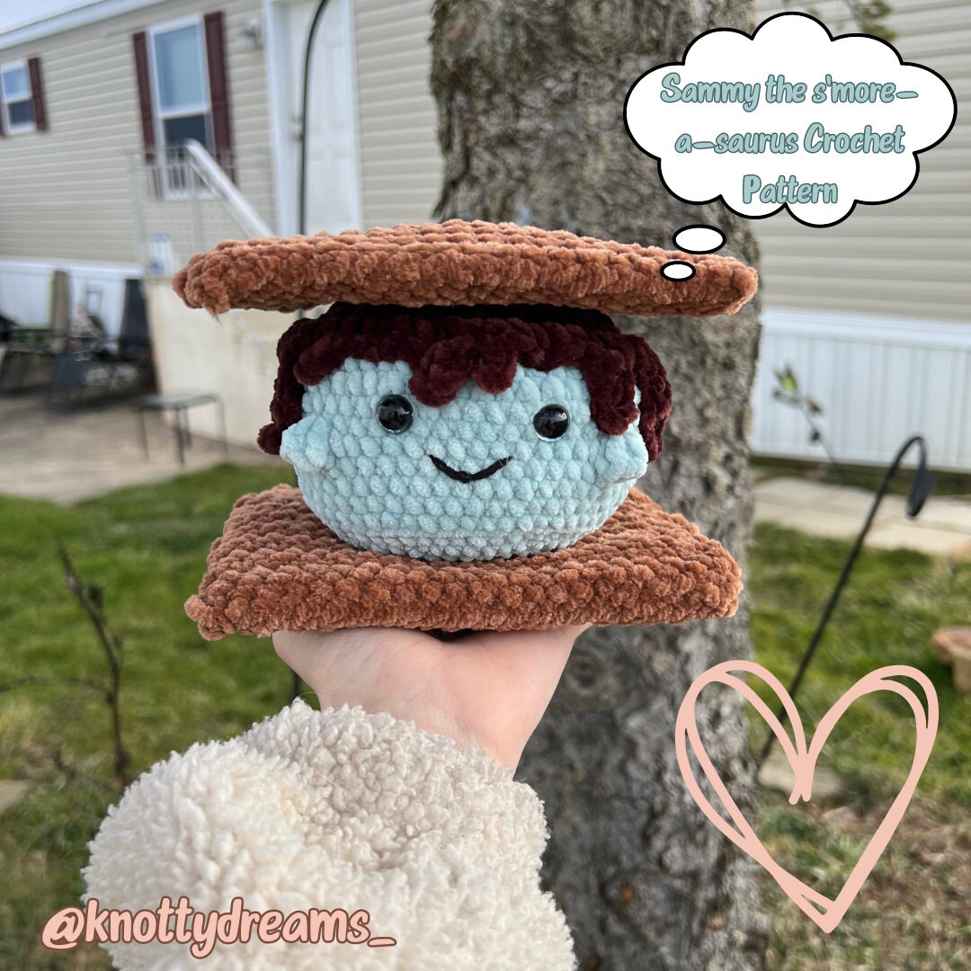 Sammy the S'more-a-saurus Crochet Pattern | Crochet Pattern | Food ...