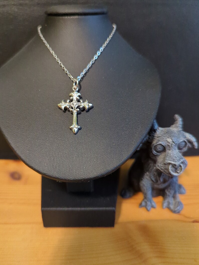 Gothic Cross 316L Stainless Steel With Sparkling Chain, Emo, Punk ...