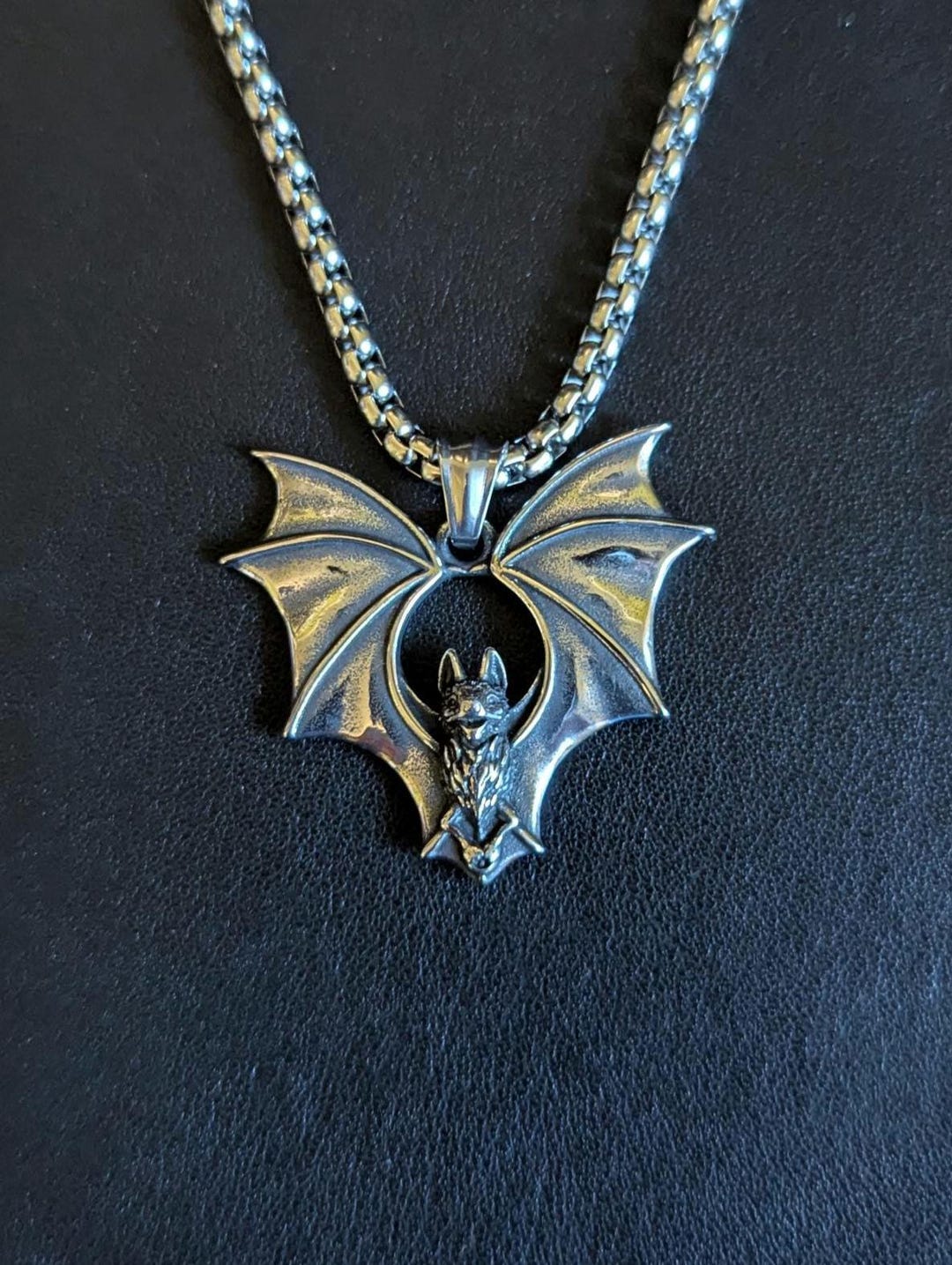 Nosferatu Flying Bat Necklace - Etsy