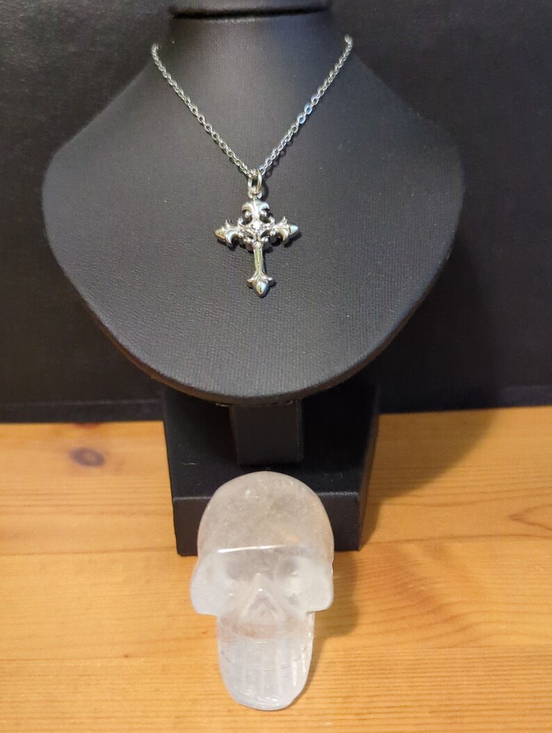 Gothic Cross 316L Stainless Steel With Sparkling Chain, Emo, Punk ...