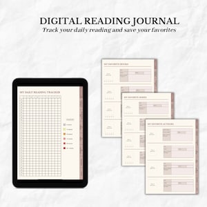 DIGITAL READING JOURNAL | Book Review for Goodnotes | Digital Reading ...