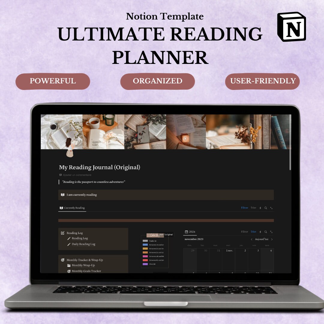 NOTION READING JOURNAL Ultimate 2024 Notion Template 2024 - Etsy