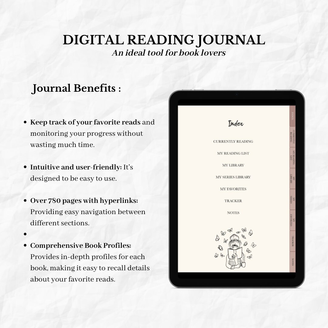 DIGITAL READING JOURNAL | Book Review for Goodnotes | Digital Reading ...
