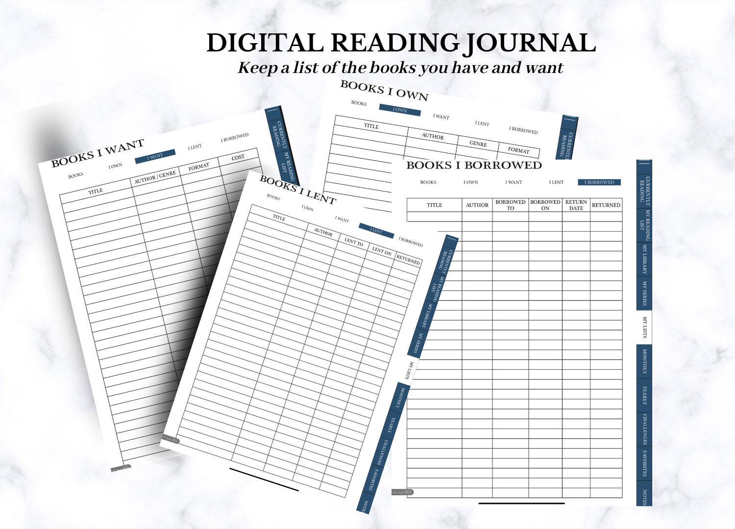 DIGITAL READING JOURNAL 2024 Book Review 2024 Digital Reading Log ...