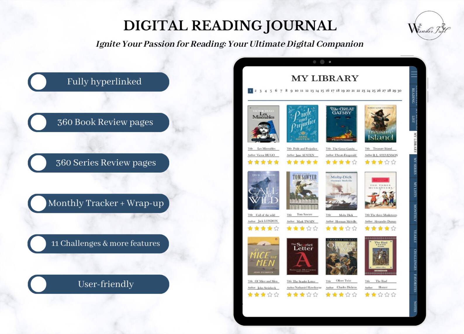 DIGITAL READING JOURNAL 2024 Book Review 2024 Digital Reading Log ...