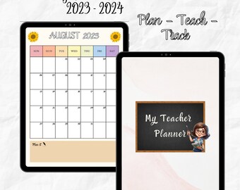 Teacher Digital Planner | Printable Canva Planner | Lesson Planner PDF ...