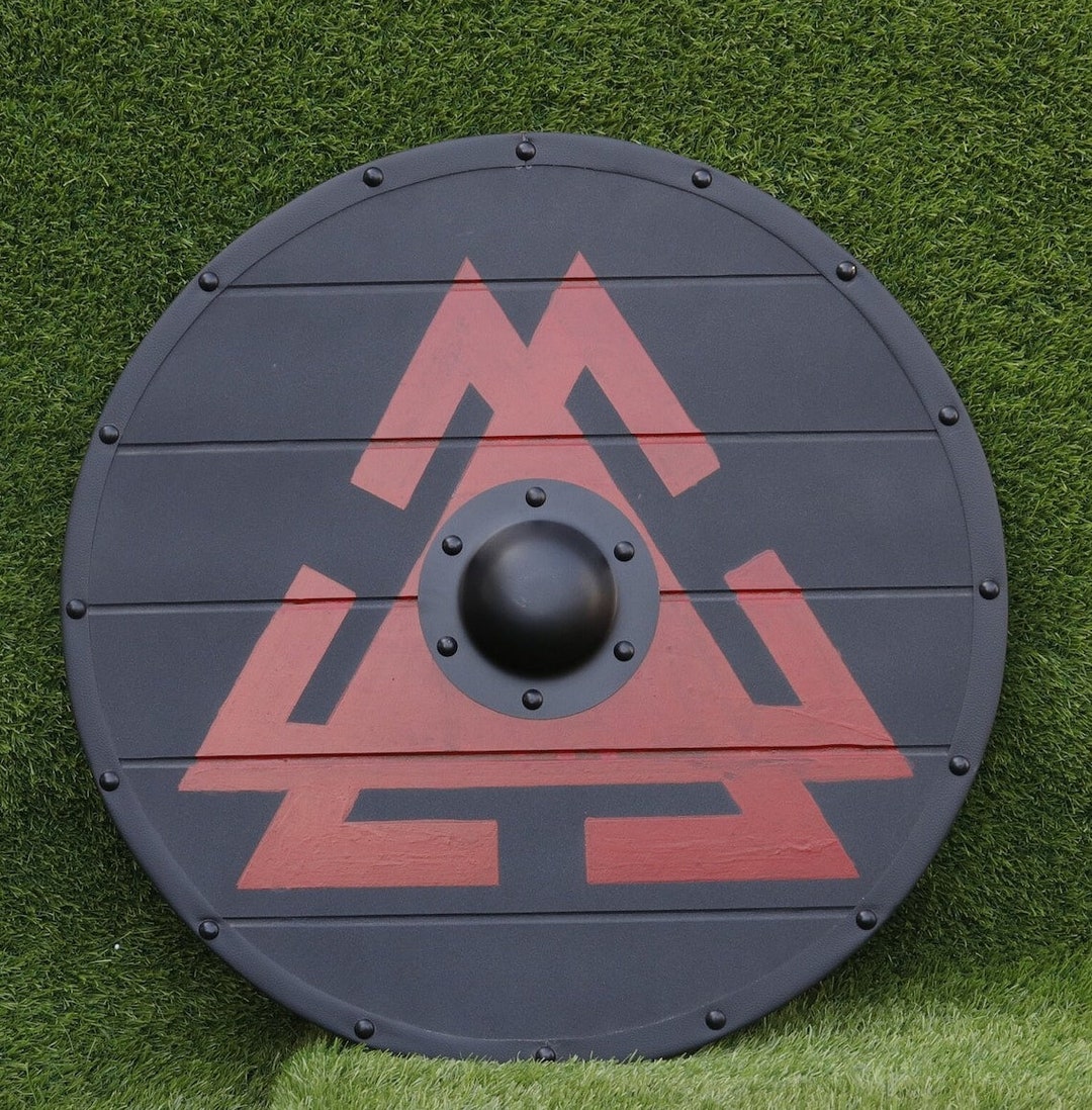 Viking Fenrir Shield & Axe Set, Viking Round Shield Viking Wolf Shield ...