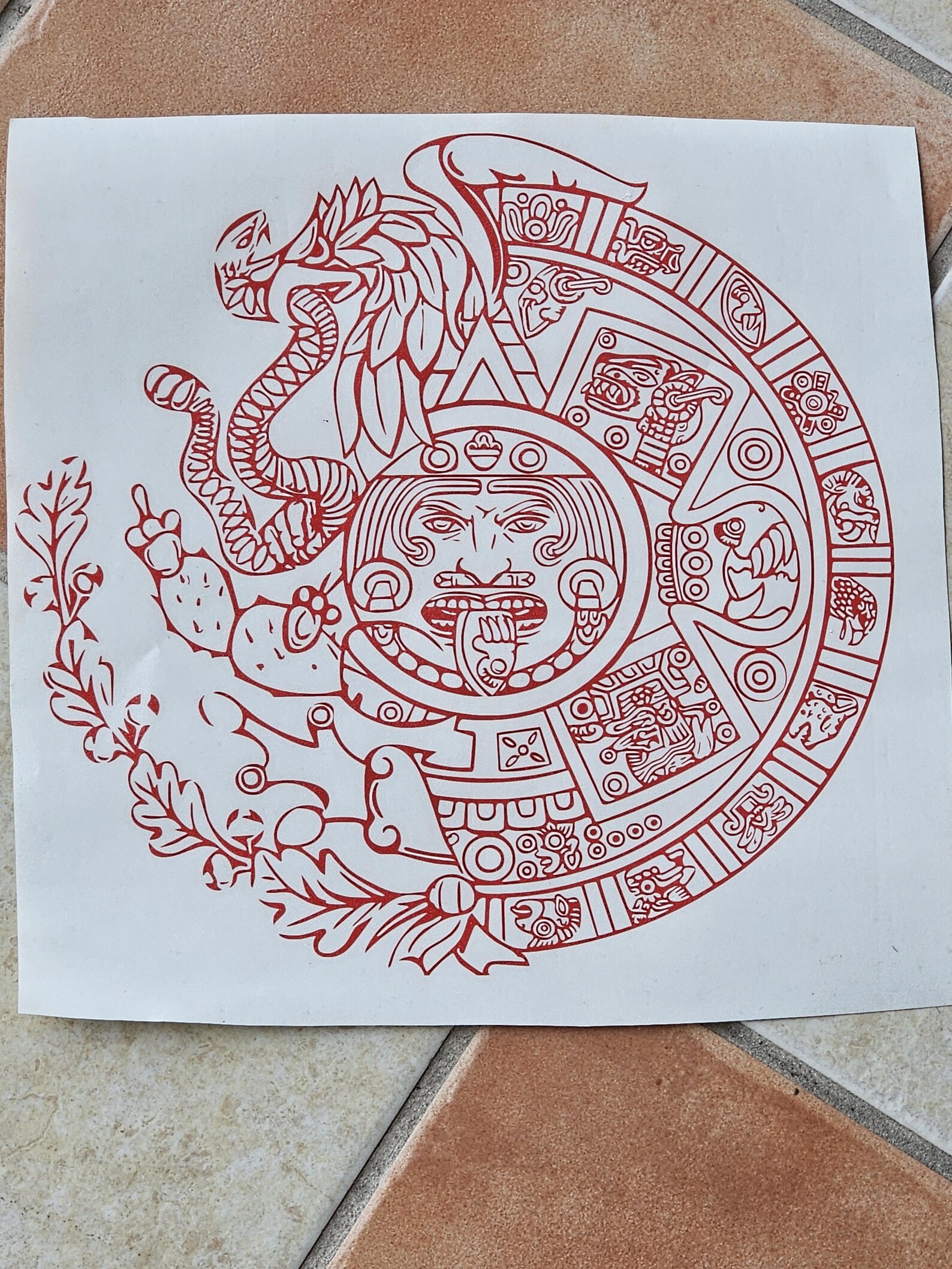 Aztec Calendar Decal - Etsy