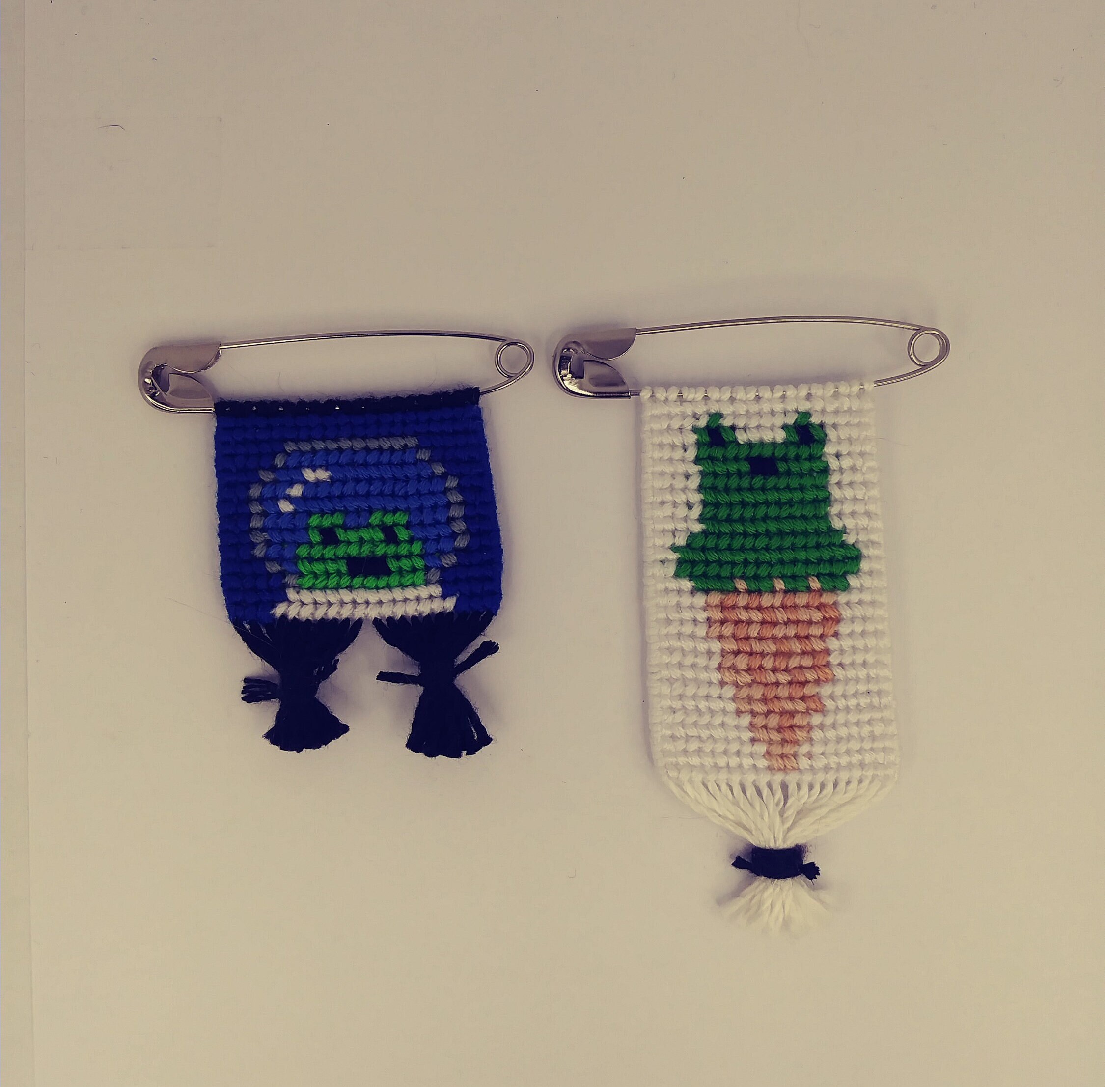 Frog Pins 2 Styles Funny and Cute Hand Knotted Alpha Pattern - Etsy