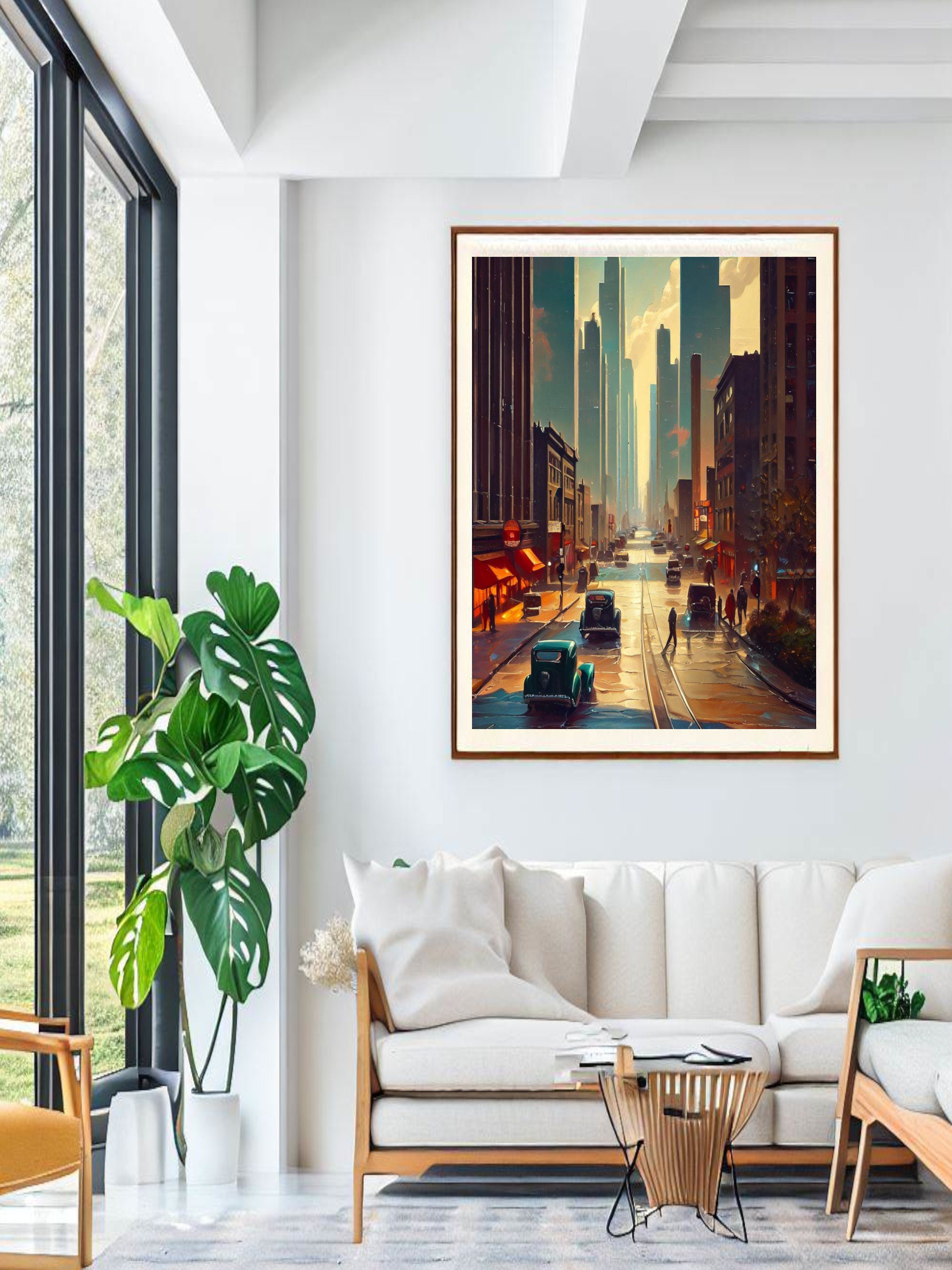 Chicago Imagined, Digital Art, Printable Wall Art, Surreal, Fantasy ...