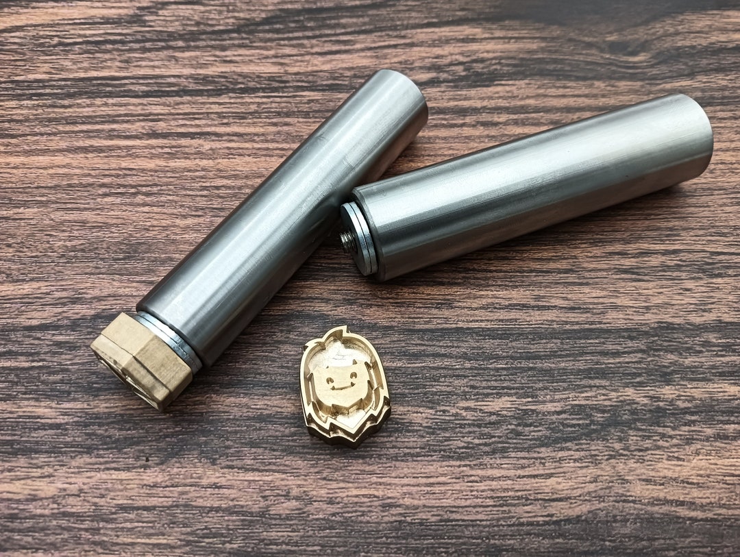 Personalized Brass Embossing Stamp With Steel Handle for Leather Crafts ...