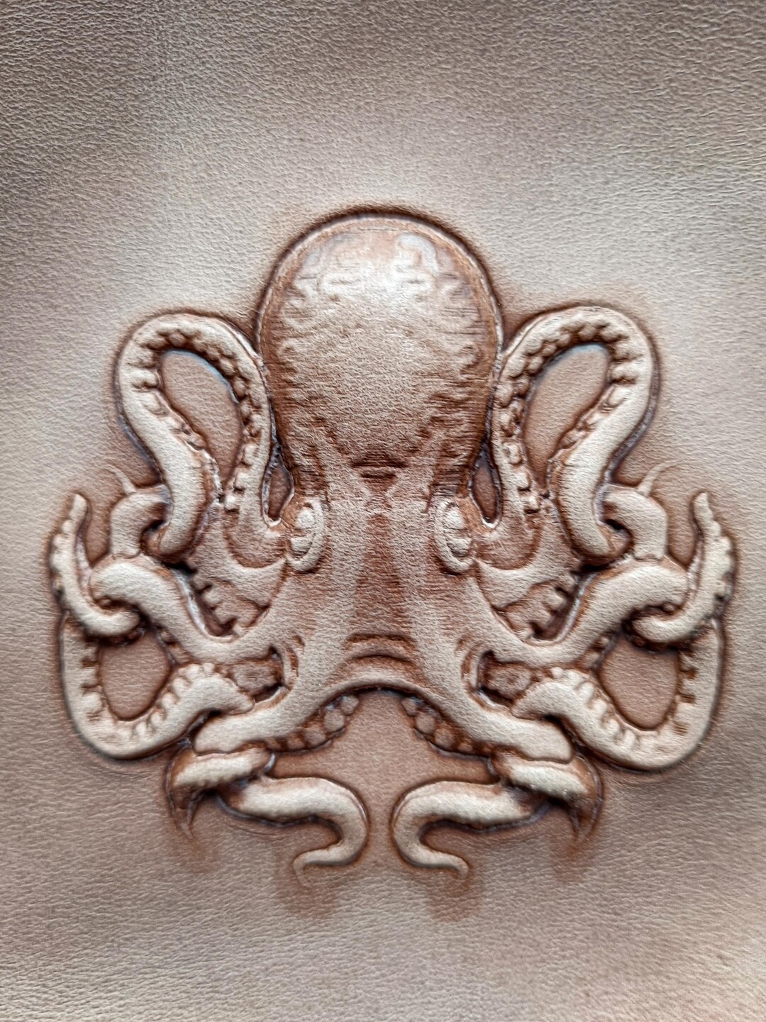 3D Octopus Leather Embossing Mold Brass Engraving Tool for Leathercraft ...