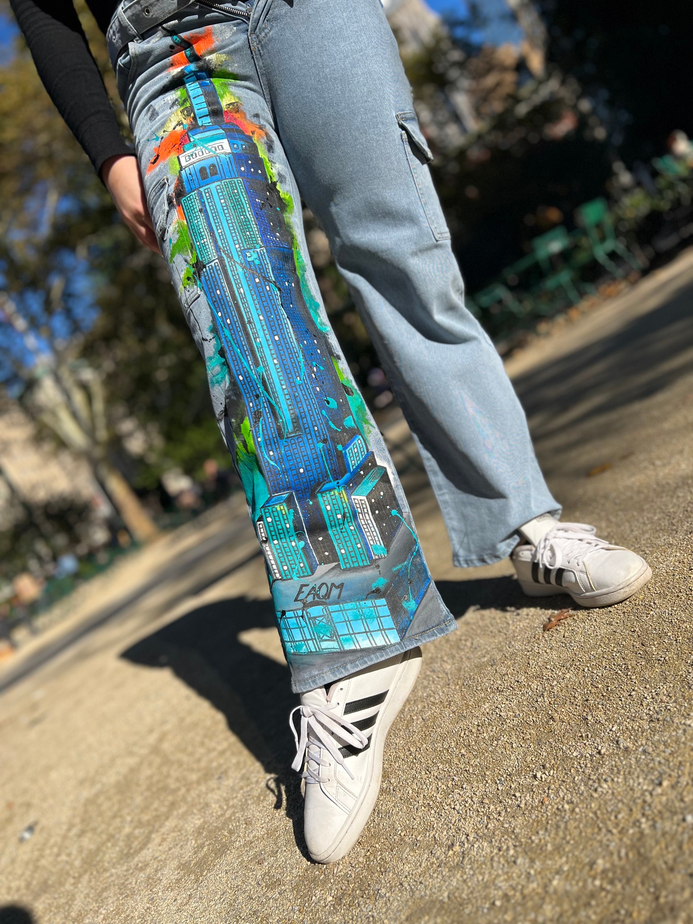 Pants Hand-painted, Hand-painted Pieces of Clothing, Your Personal ...